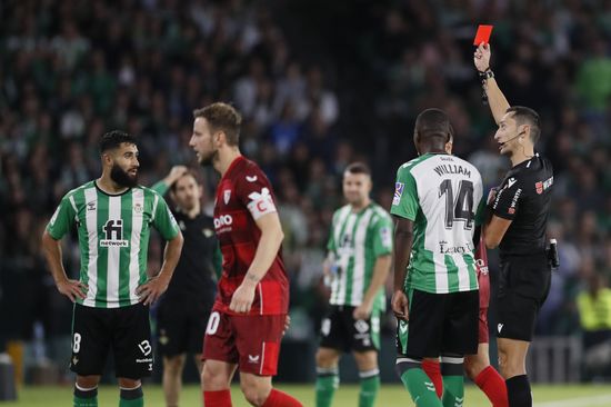 Spanish Referee Sanchez Martinez R Shows Editorial Stock Photo - Stock ...