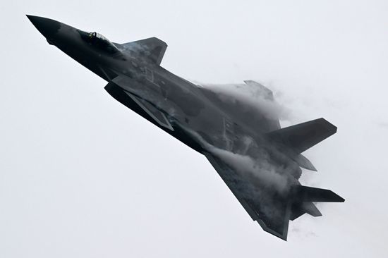 J20 Stealth Fighter Jet Flies During Editorial Stock Photo - Stock ...