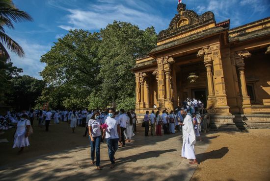 Buddhist Devotees Engages Religious Activities On Editorial Stock Photo ...