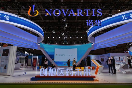 People Stand On Novartis Company Booth Editorial Stock Photo - Stock ...
