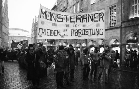 Demonstration Peace Movement December 1981 Germany Editorial Stock ...