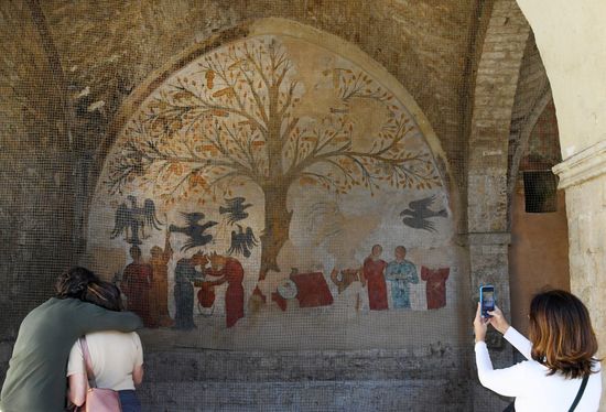 Tree Fertility Phallus Tree Fresco Mural Editorial Stock Photo - Stock ...