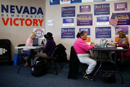 Volunteers Make Calls While Phone Canvassing Editorial Stock Photo ...
