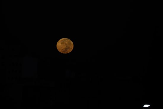 Full Moon Sets Over Neighborhood Sanaa Editorial Stock Photo - Stock ...