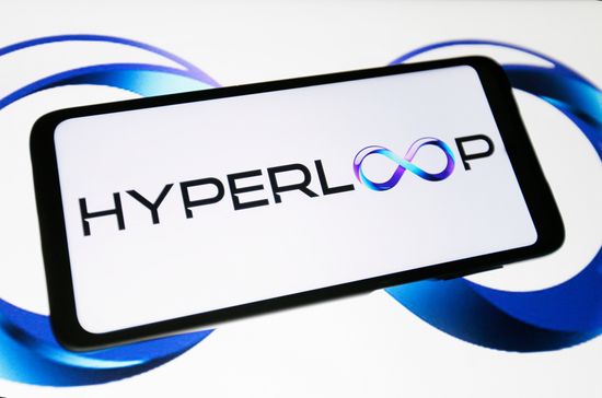 This Photo Illustration Hyperloop Logo Seen Editorial Stock Photo ...