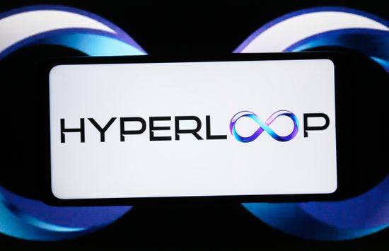 This Photo Illustration Hyperloop Logo Seen Editorial Stock Photo ...