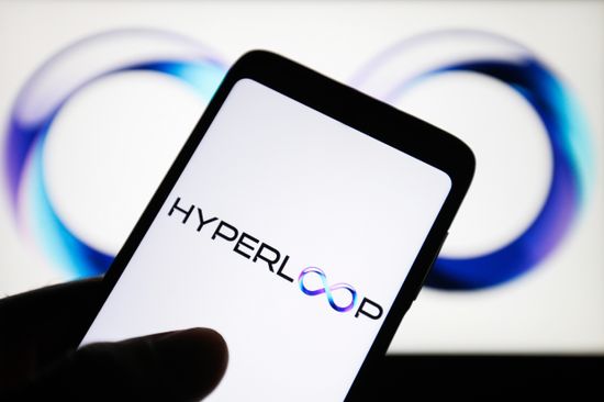 This Photo Illustration Hyperloop Logo Seen Editorial Stock Photo ...