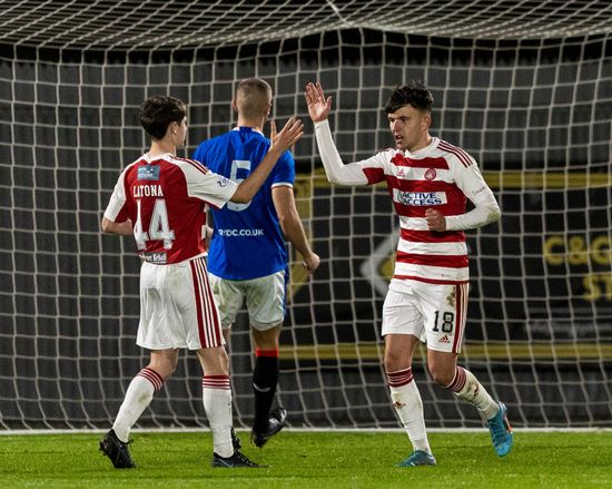 Reegan Mimnaugh Hamilton Academical Celebrates Scoring Editorial Stock ...