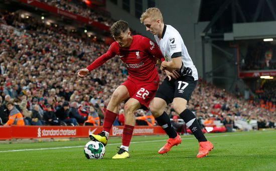 Calvin Ramsay Liverpool Louie Sibley Derby Editorial Stock Photo ...
