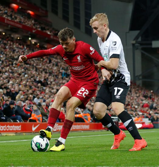 Calvin Ramsay Liverpool Louie Sibley Derby Editorial Stock Photo ...