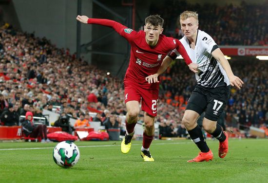 Calvin Ramsay Liverpool Louie Sibley Derby Editorial Stock Photo ...