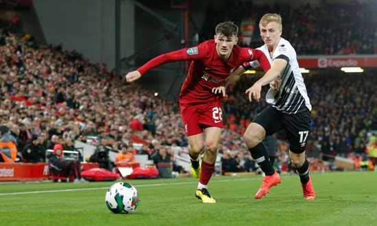 Calvin Ramsay Liverpool Louie Sibley Derby Editorial Stock Photo ...