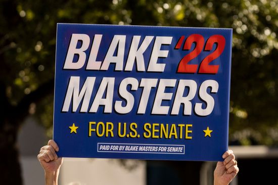 Republican Volunteer Electioneering Holds Poster Reading Editorial ...