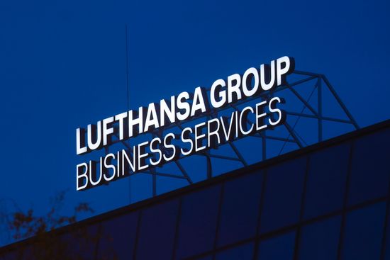 Lufthansa Group Logo Sign Seen On Editorial Stock Photo - Stock Image ...
