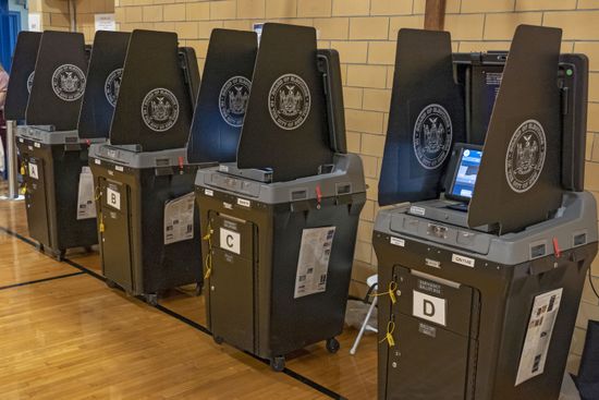Electronic Voting Card Scanners Seen During Editorial Stock Photo ...