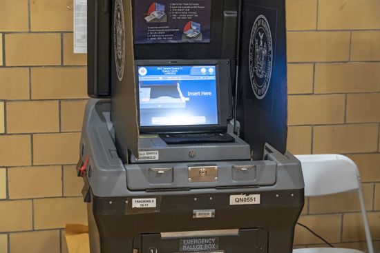 Electronic Voting Card Scanner Seen During Editorial Stock Photo ...