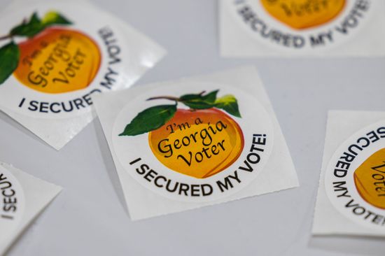 Georgia Voted Stickers Seen Precincts On Editorial Stock Photo - Stock ...