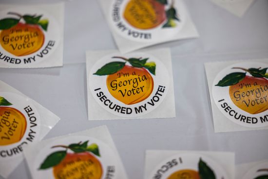 Georgia Voted Stickers Seen Precincts On Editorial Stock Photo - Stock ...