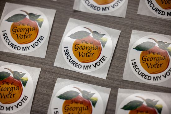 Georgia Voted Stickers Seen Precincts On Editorial Stock Photo - Stock ...