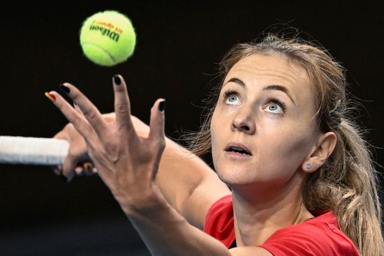 Belgian Maryna Zanevska Pictured Action During Editorial Stock Photo ...