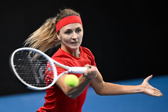Belgian Maryna Zanevska Pictured Action During Editorial Stock Photo ...