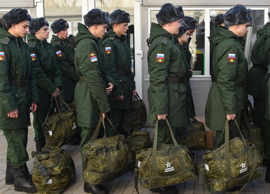 Russian Conscripts Pictured Railway Station Sevastopol Editorial Stock ...