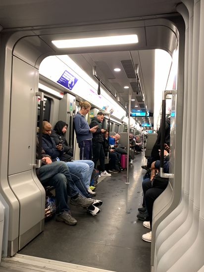 Commuters Catching Elizabeth Line Train Slough Editorial Stock Photo ...