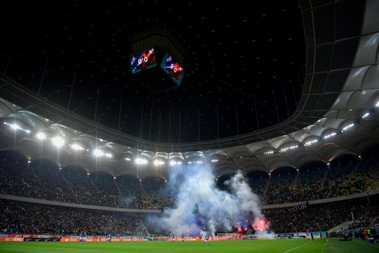 Fcsb Fans React During Game Between Editorial Stock Photo - Stock Image ...