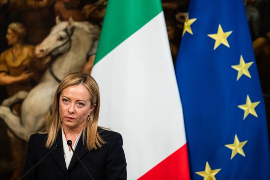 Italian Prime Minister Giorgia Meloni During Editorial Stock Photo ...
