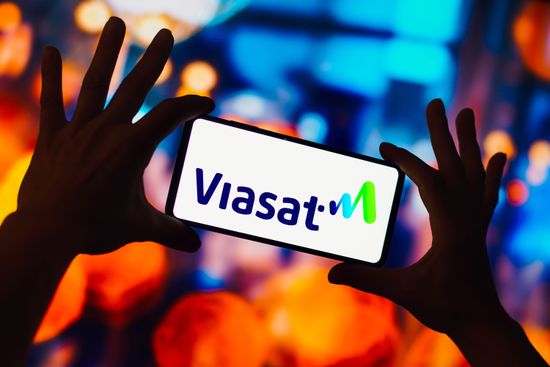 This Photo Illustration Viasat Inc Logo Editorial Stock Photo - Stock ...