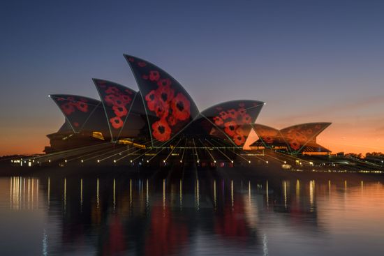 Poppies Projected Onto Sydney Opera House Editorial Stock Photo - Stock ...