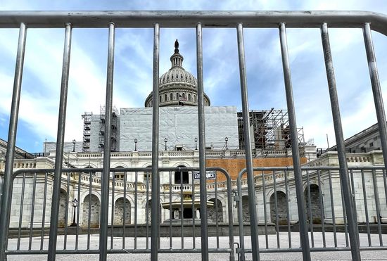 Fences Surround Us Capital Building Which Editorial Stock Photo - Stock ...