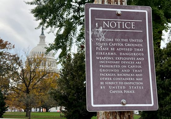 Warning Notices About Weapons Surround Us Editorial Stock Photo - Stock ...