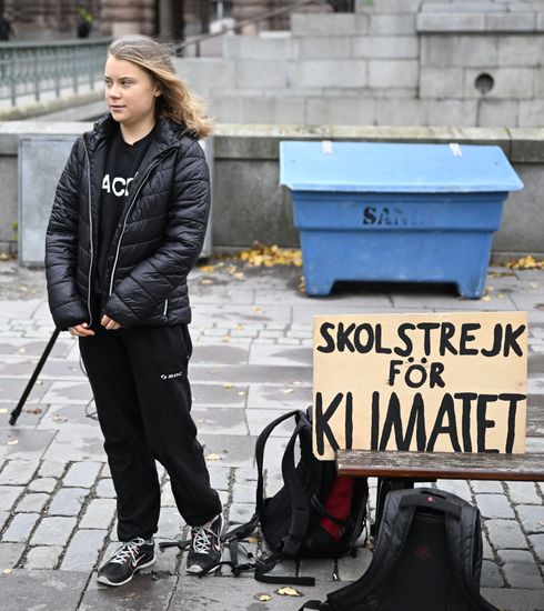 Swedish Climate Activist Greta Thunberg Stands Editorial Stock Photo ...
