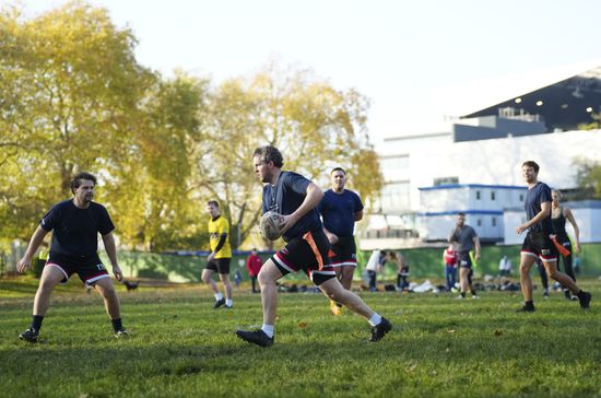 People Play Rugby Bishops Park Next Editorial Stock Photo - Stock Image ...