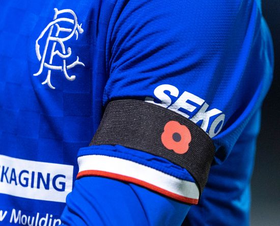 Rangers Players Wear Poppy Armband Remembrance Editorial Stock Photo ...