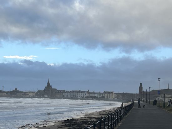 Saltcoats Beach Front Storm Winds Forcing Editorial Stock Photo - Stock ...