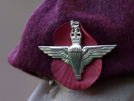 Poppy On Parachute Regiment Beret Badge Editorial Stock Photo - Stock ...