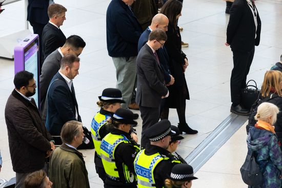 Passengers Staff Stop Observe Two Minute Editorial Stock Photo - Stock ...