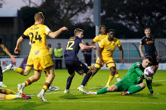 Sutton United Goalkeeper Jack Rose Saves Editorial Stock Photo - Stock ...
