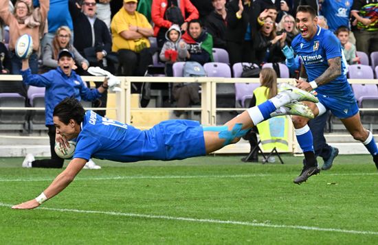 Italys Ange Capuozzo Scores Try During Editorial Stock Photo - Stock ...