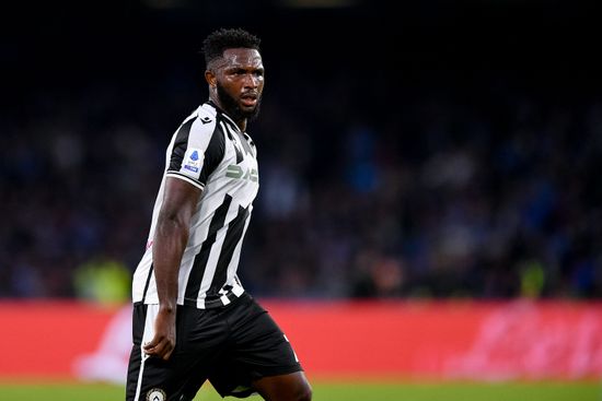 Isaac Success Udinese Calcio Looks On Editorial Stock Photo - Stock ...