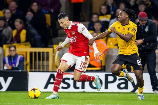 Arsenal Forward Gabriel Martinelli 11 Runs Editorial Stock Photo ...