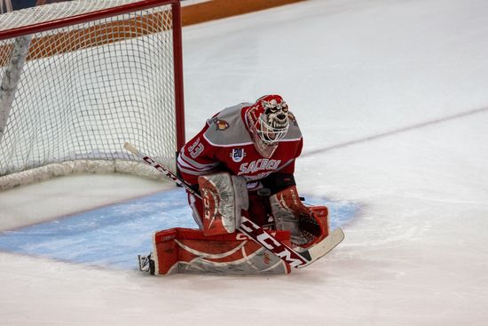 Sacred Heart Pioneers Goaltender Luke Lush Editorial Stock Photo ...