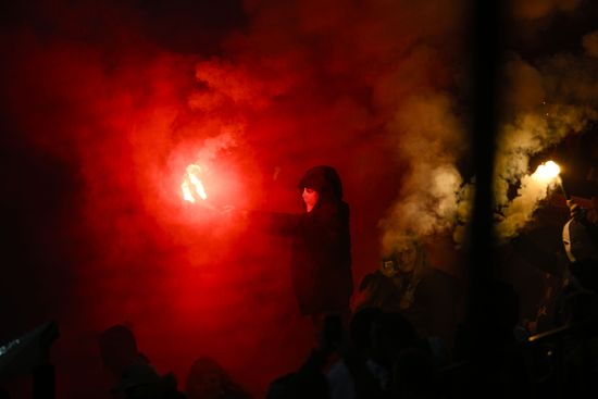 Anderlechts Hooligans Use Fireworks During Soccer Editorial Stock Photo ...