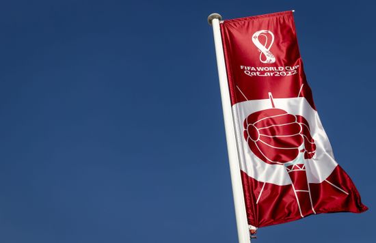 Fifa World Cup Flag Downtown Doha Editorial Stock Photo - Stock Image ...