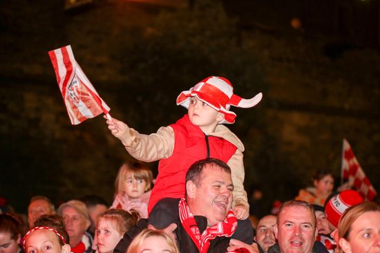 Derry Fans Cheer On Team They Editorial Stock Photo - Stock Image ...