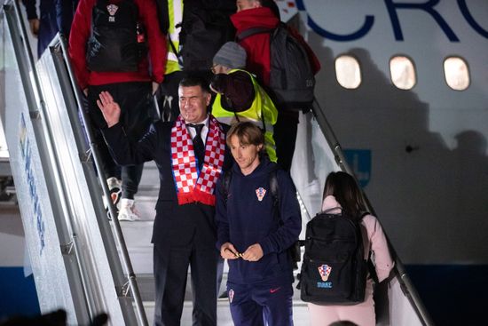 Luka Modric Plane Captain On Stairs Editorial Stock Photo - Stock Image ...