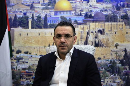 Jerusalems Palestinian Governor Adnan Ghaith Sits Editorial Stock Photo ...