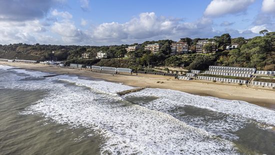 Aerial View Branksome Dene Beach a Editorial Stock Photo - Stock Image ...